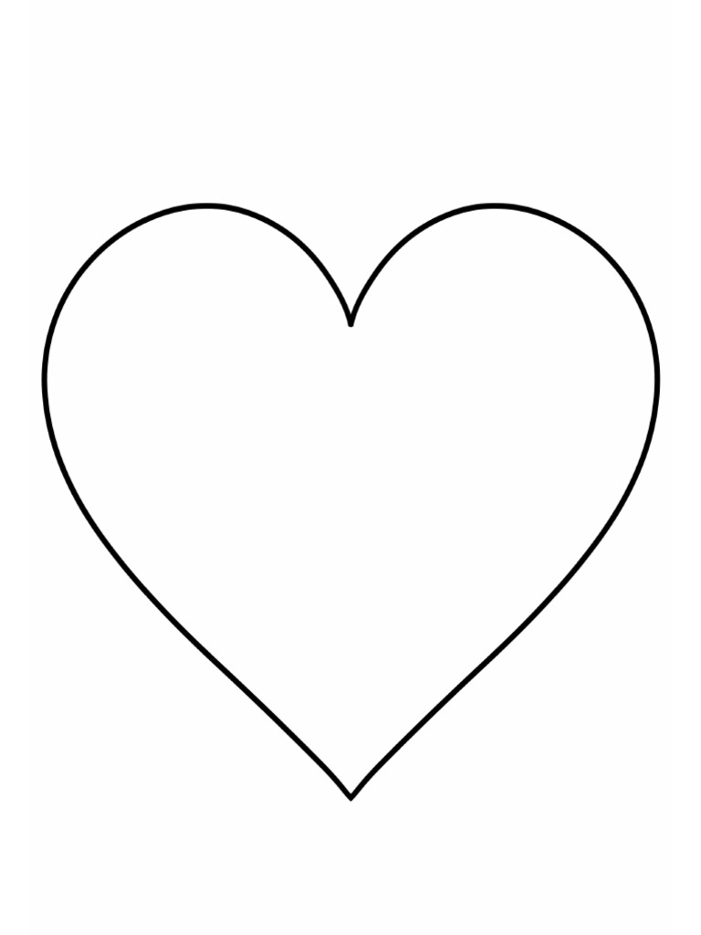 Free Printable Heart Templates Large | PDF