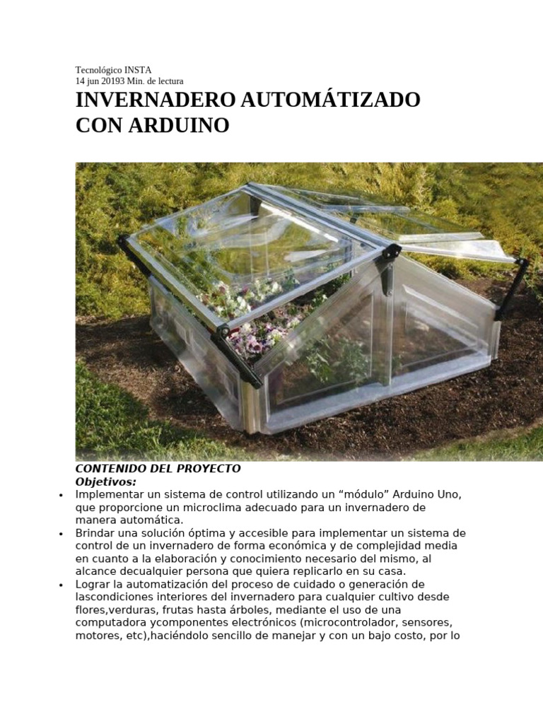 Retaso 2 | PDF | Invernadero | Sensor