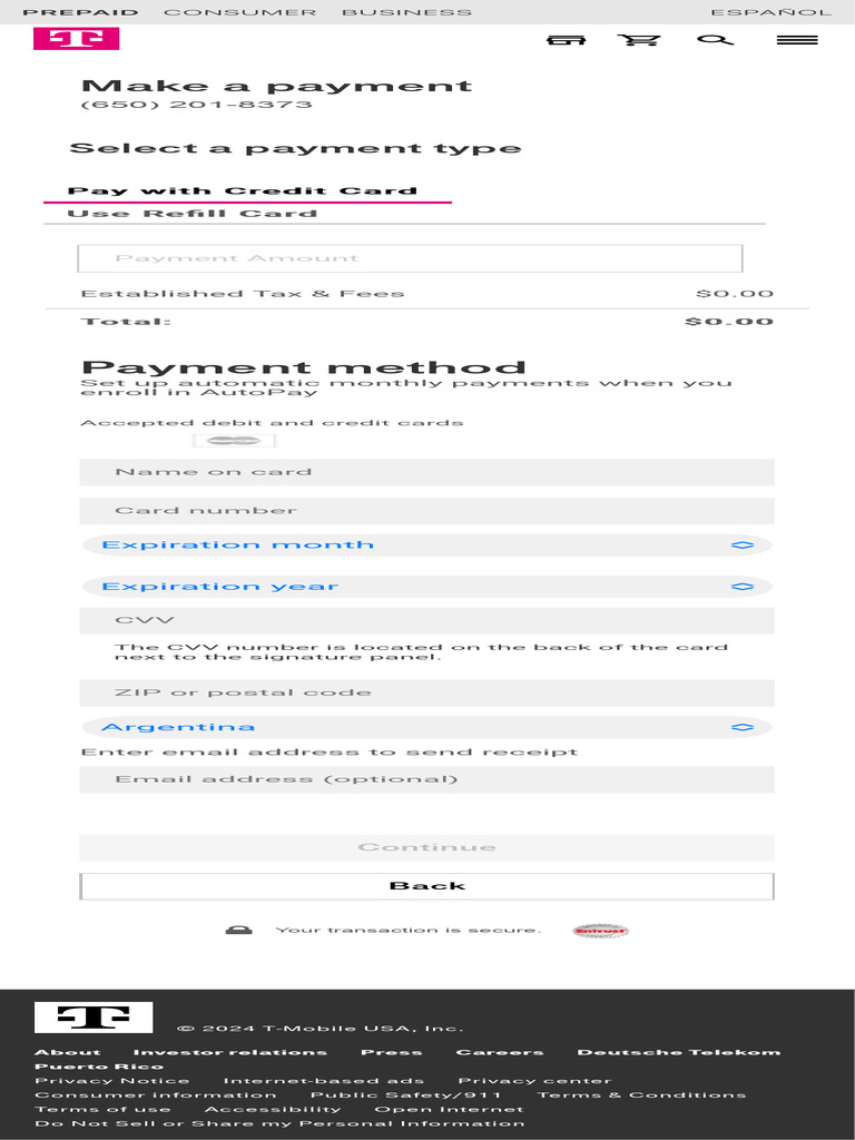 T-Mobile Prepaid One-Time Payment Guide | PDF
