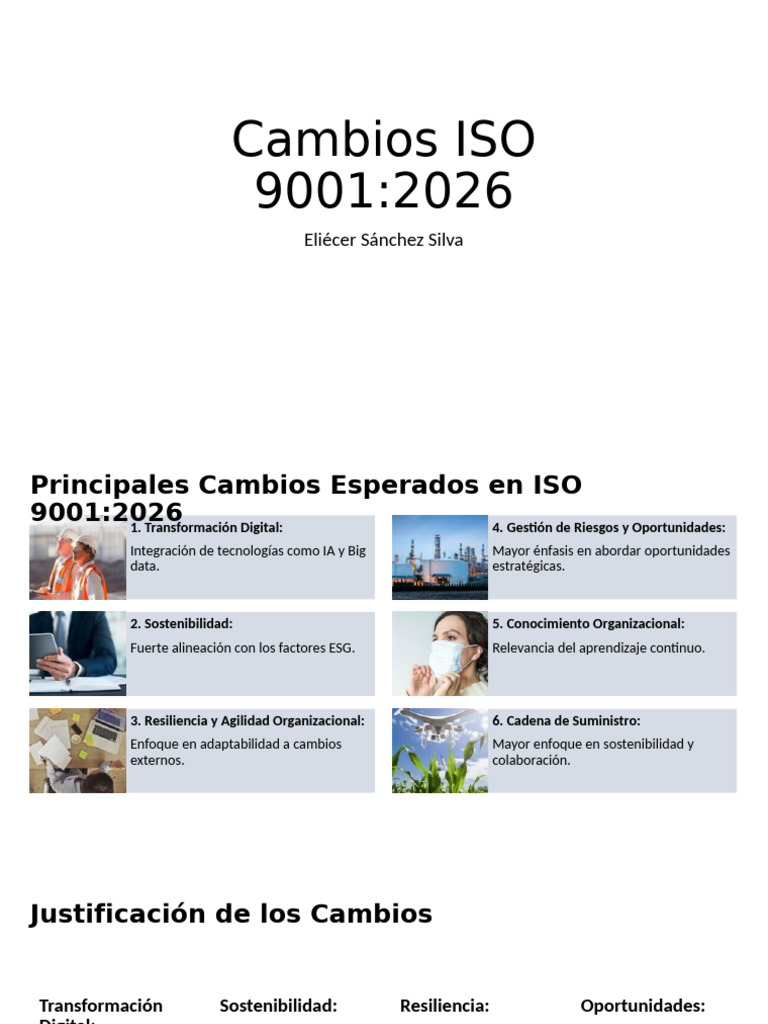 Cambios ISO 9001 - 2026 | PDF | Calidad (comercial) | Business