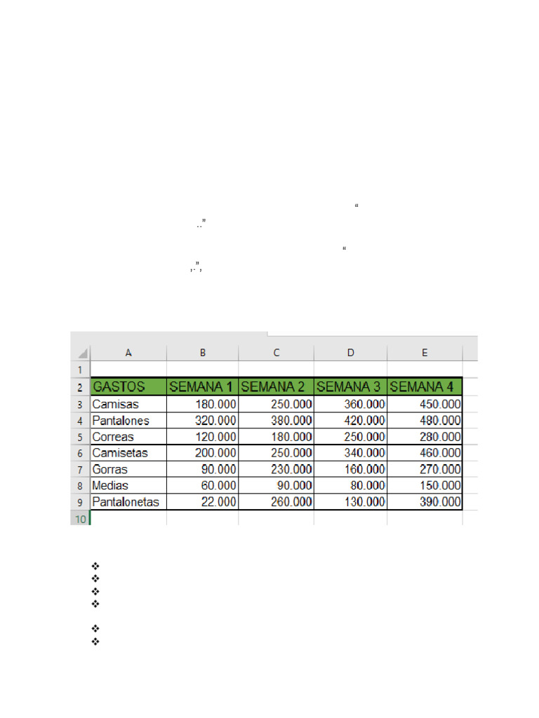 Ejercicio Excel 9 | PDF