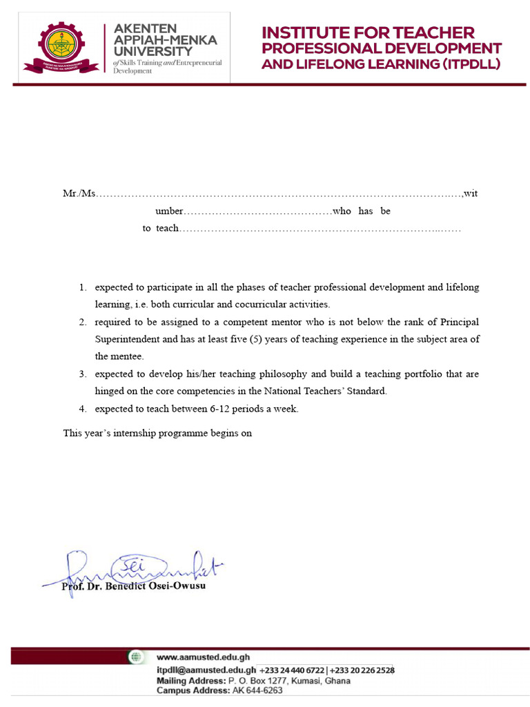 School Internship Introduction | PDF