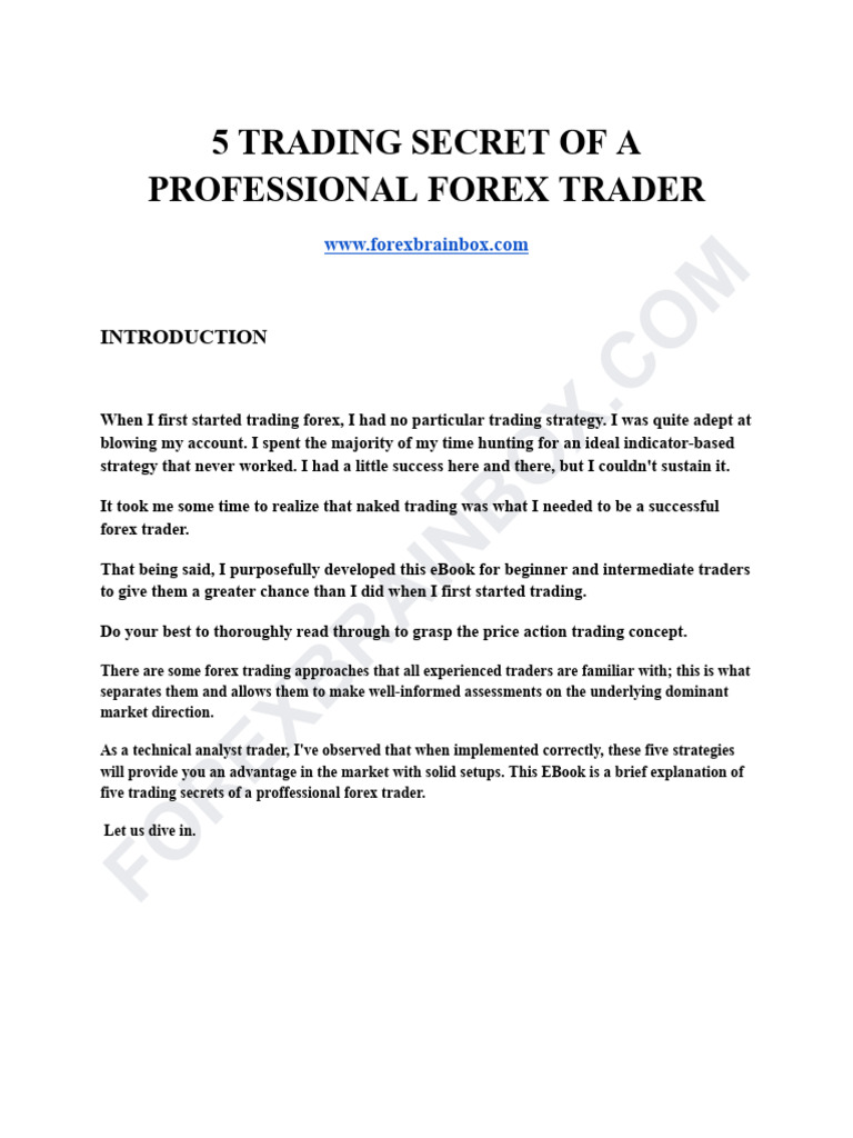 5 Secrets of Professional Forex Trading | PDF | Foreign Exchange Market ...