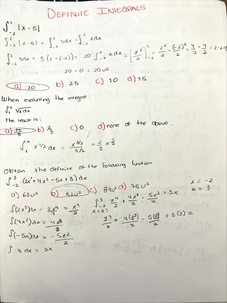 Definite Integrals | PDF