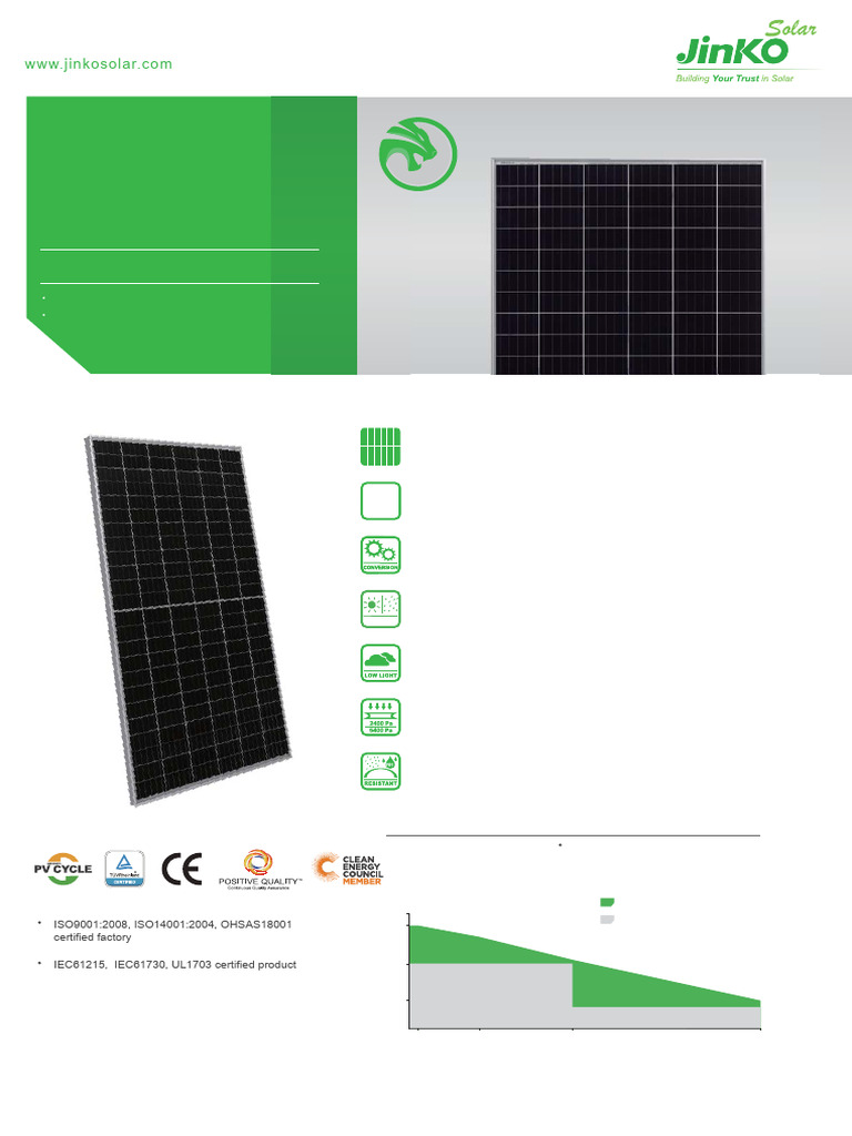 JINKO Mono PERC 390W-395W-400W-405W-410W - 24V (1) | PDF | Solar Cell ...