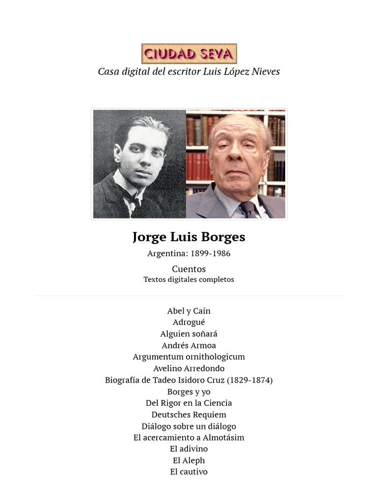 Cuentos de Borges en Ciudad Seva | PDF | Cuentos