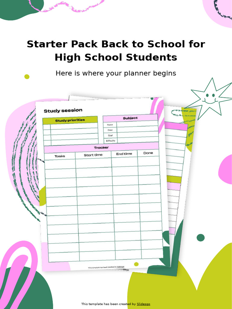 Starter Pack Back To School For High School Students by Slidesgo | PDF ...