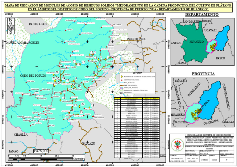 MAPA DE UBICACION DE MODULOS DE ACOPIO DE RESIDUOS SOLIDOS | PDF | Perú
