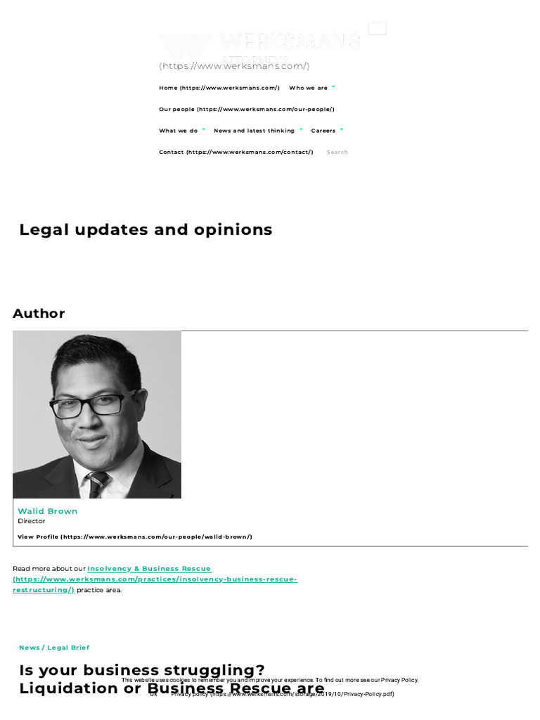 Section 155: Business Rescue Alternative | PDF | Insolvency | Business