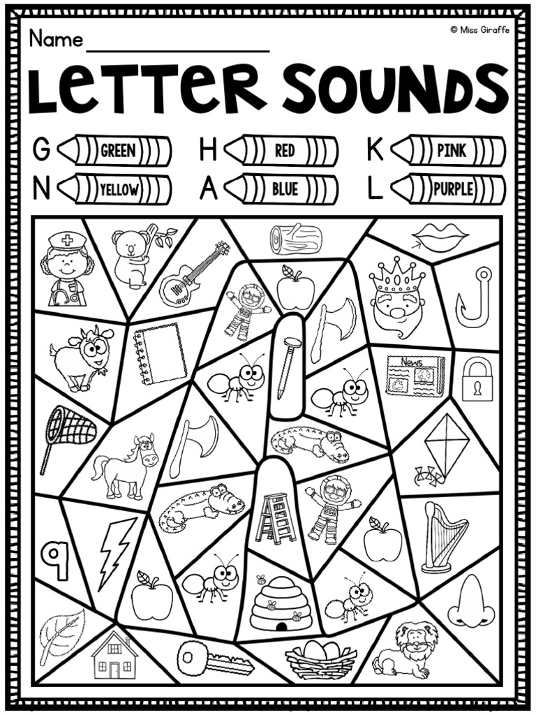 Color by Letter Sound Activity | PDF | Image Processing | Graphic Design