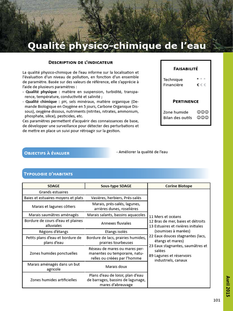 Qualité physico-chimique de l'eau | PDF | Estuaire | Ph