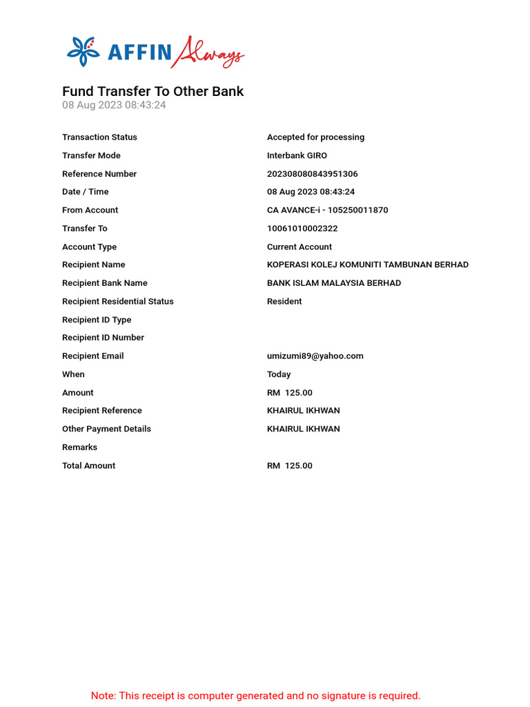 Interbank GIRO 08082023 | PDF