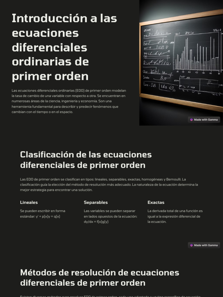Introduccion A Las Ecuaciones Diferenciales Ordinarias de Primer Orden | PDF | Ecuaciones ...
