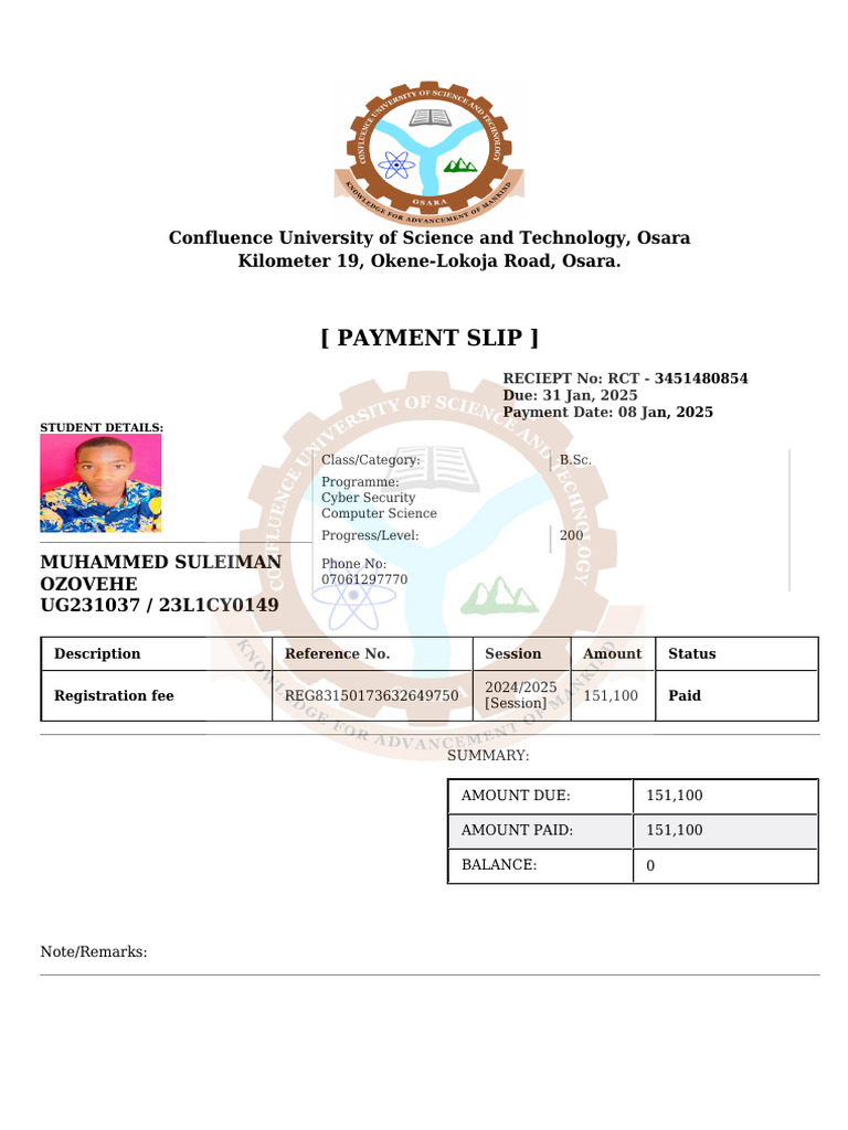 UG231037 Payslip | PDF