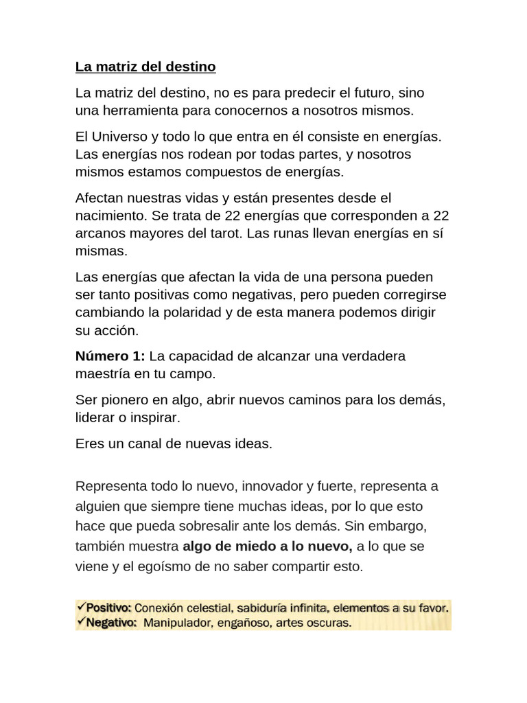 Guía Completa de la Matriz del Destino | PDF | Amor | Creatividad