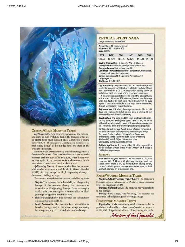 crystal spirit naga | PDF