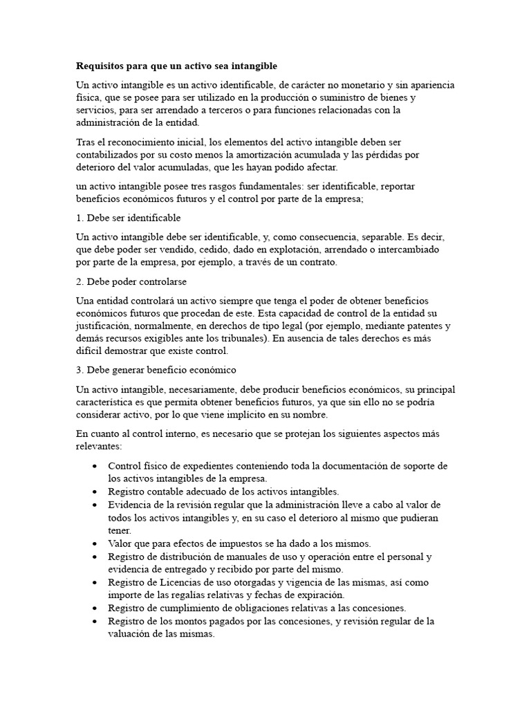 Activos Intangibles | PDF | Activo intangible | Business