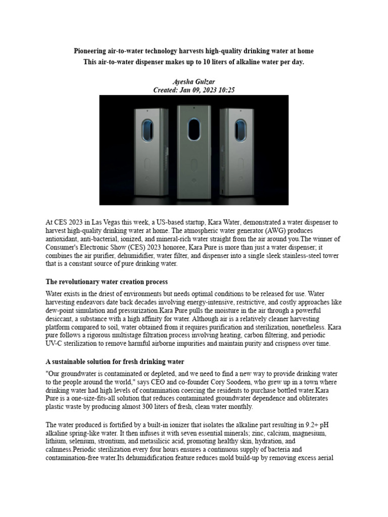 Stimulus Material Sem 2 22-23 - Passage 1 | PDF | Water | Water ...