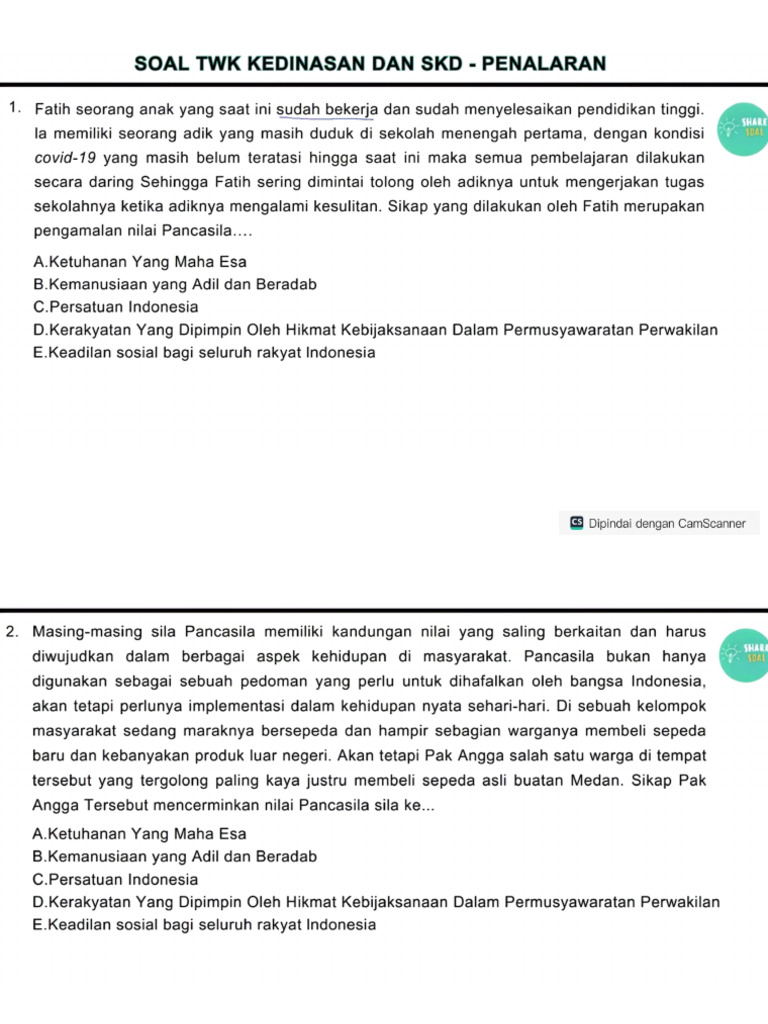 TWK Hots Desember 2024 A | PDF