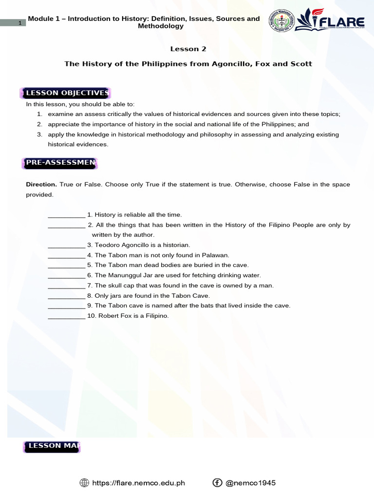 Hist. 100 Module 1 Lesson 2 | PDF | Liberal Arts Education