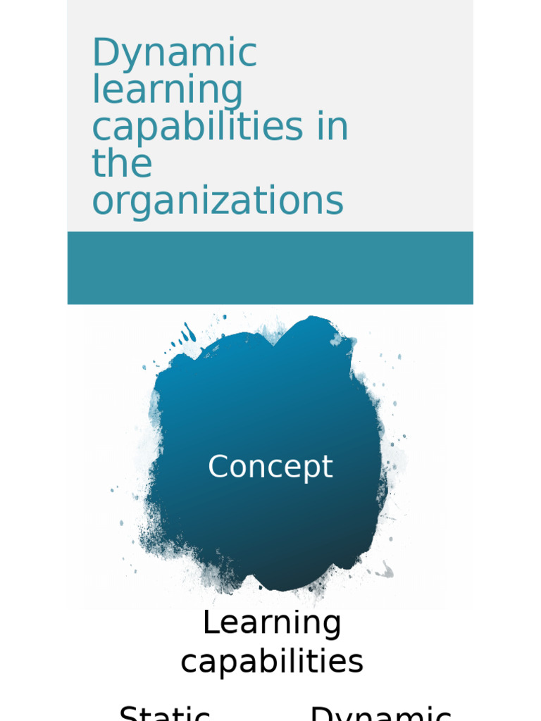 Dynamic learning capabilities | PDF | Cognition | Economies