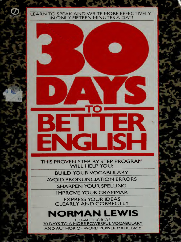 30 Days To Better English - Norman Lewis | PDF | English Language | Thought