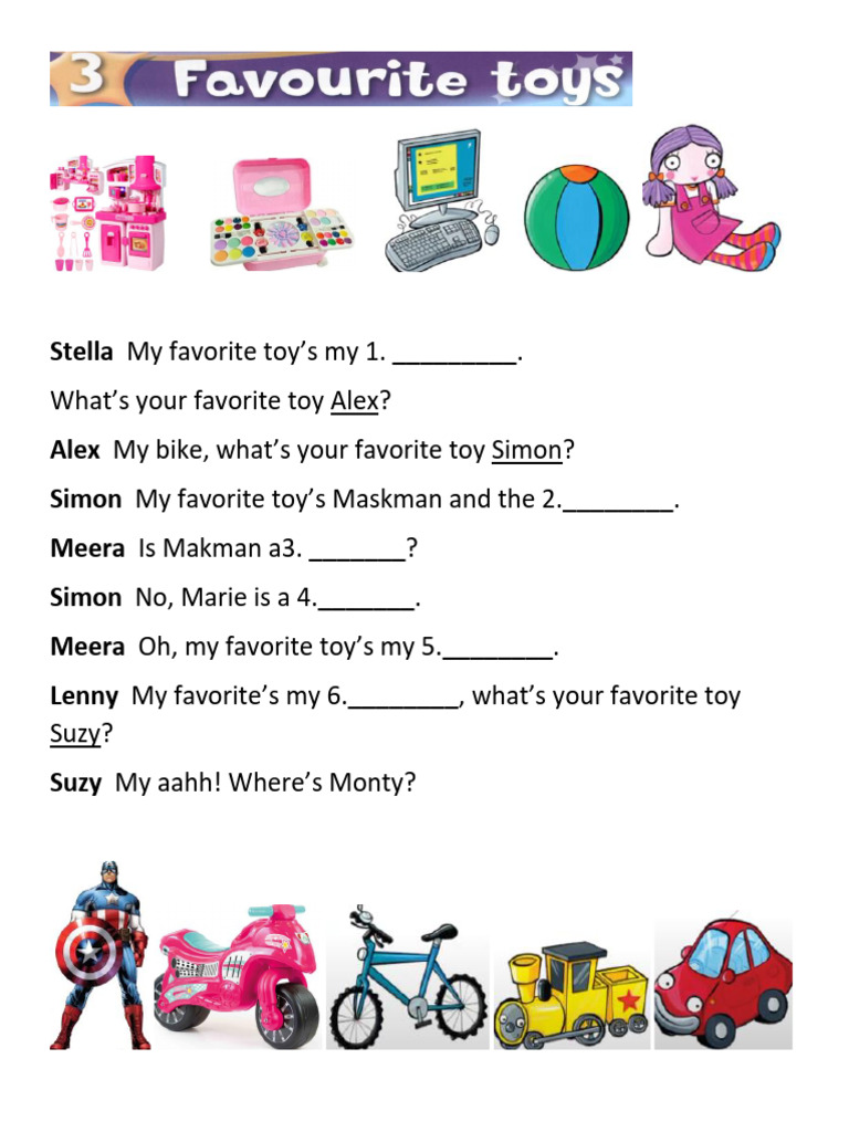 Unit 3 Favorite Toys | PDF