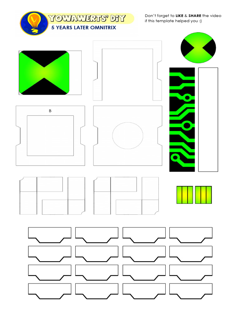 Ben10 Omnitrix Craft Tutorial Pdf