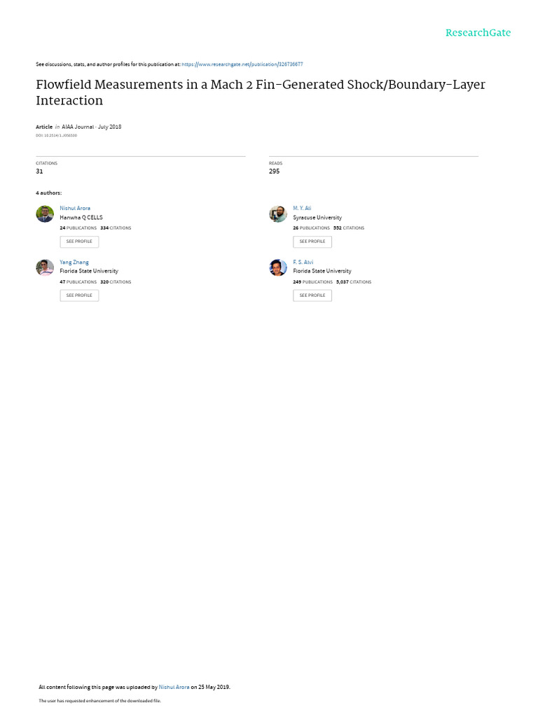 Shock boundary layer interaction | PDF | Boundary Layer | Fluid Dynamics