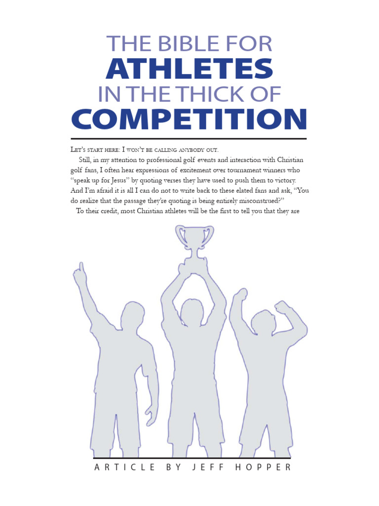 The Bible For Athletes in The Thick of Competition | PDF | Jesus | Patience