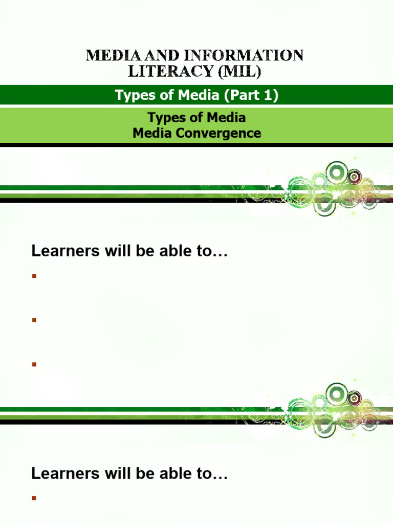 Types of Media and Media Convergence | PDF