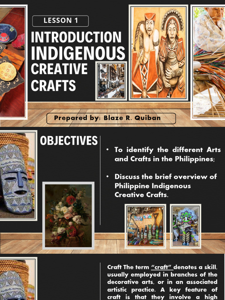 Lesson-1 Introduction To Indigenous Creative Crafts | PDF | Decorative Arts