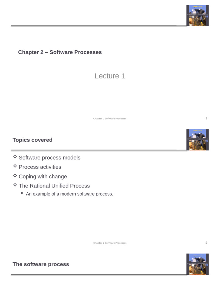 Chpter 2 - Part 1 Software Processes | PDF | Software Development Process | Software