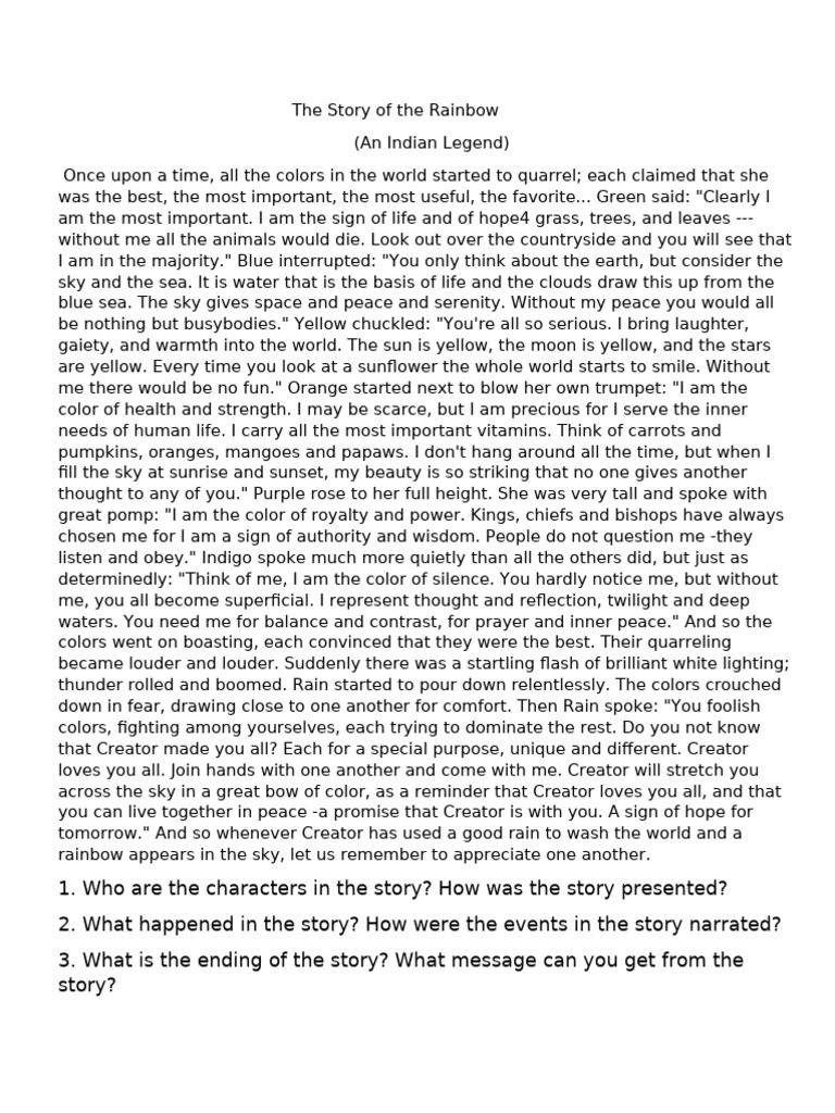 The Story of The Rainbow | PDF | Sky | Rainbow