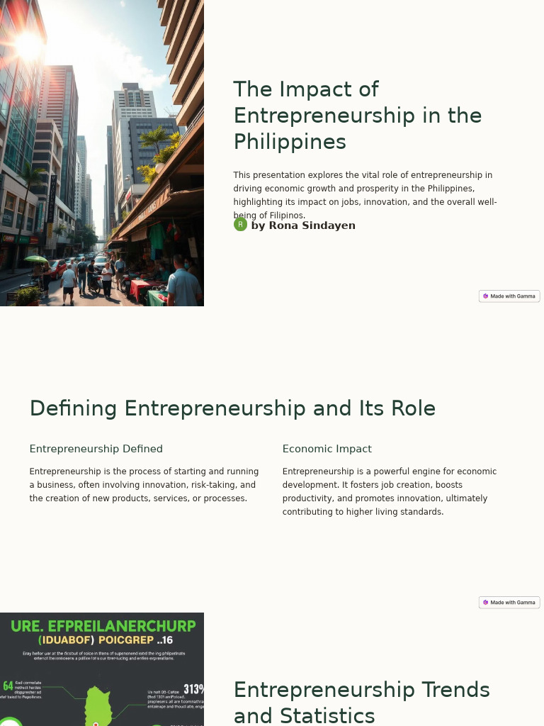 The Impact of Entrepreneurship in The Philippines | PDF | Entrepreneurship | Innovation