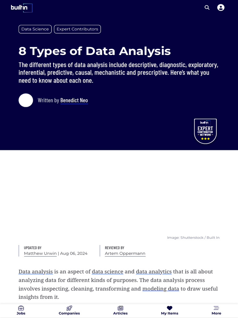 8 Types of Data Analysis | PDF | Data Analysis | Statistical Inference