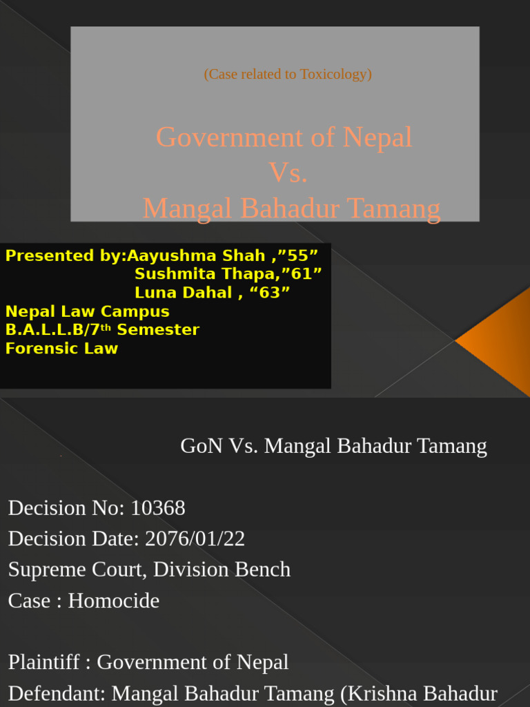 Nepal Supreme Court Homicide Case Summary | PDF | Crimes | Crime & Violence