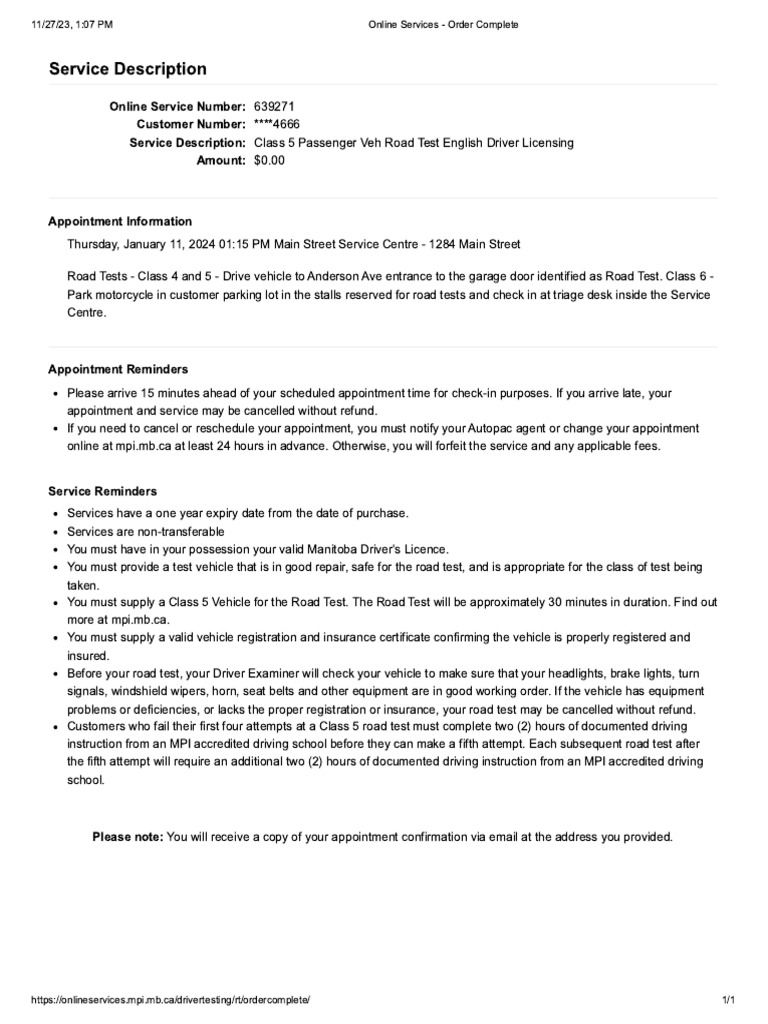 MPI Road Test - Kimberly George | PDF