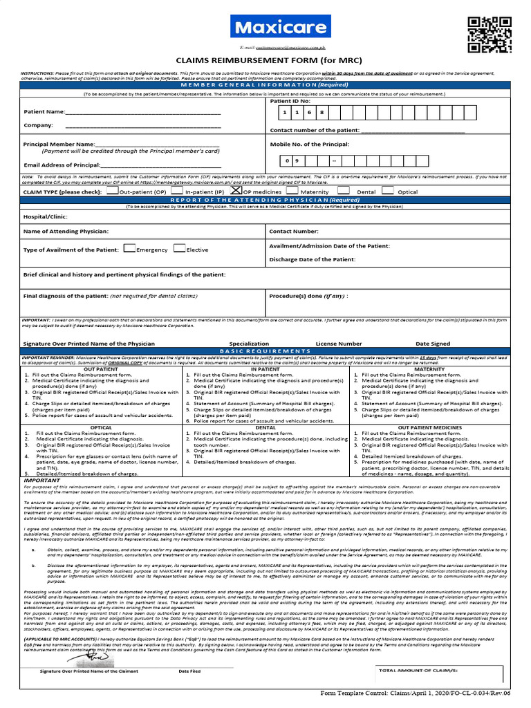 03 Reimbursement Form | PDF | Automated Teller Machine | Personal ...