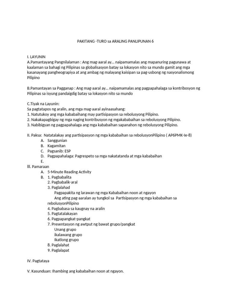 Cot First Quarter Lesson Plan | PDF
