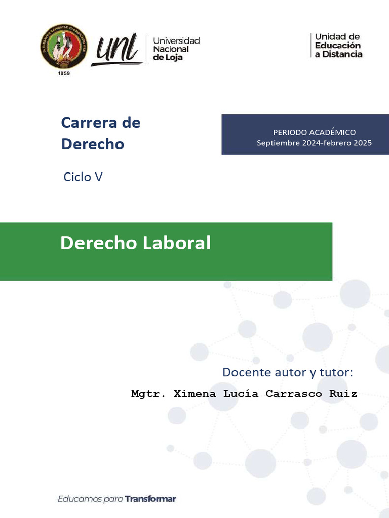 Guia de Estudio Derecho Laboral Final Septiembre 2024 | PDF | Derecho laboral | Enseñando