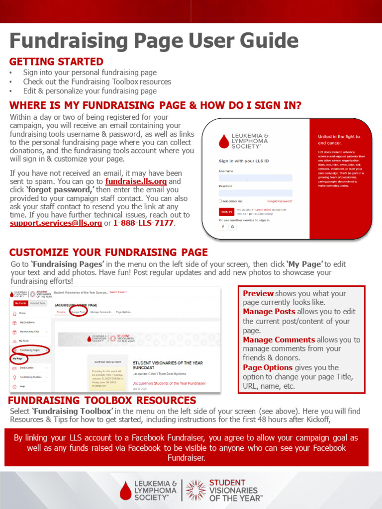 Fundraising Page User Guide | PDF | Fundraising | Internet
