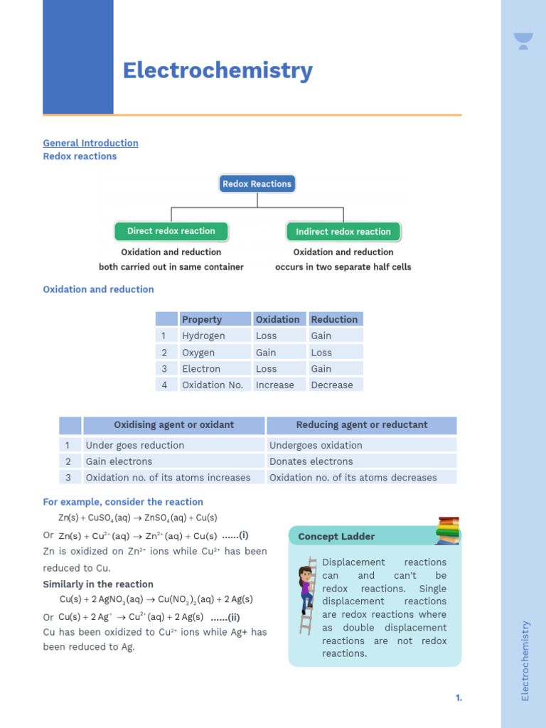 Electrochemistry-Notes-SD4 | PDF | Redox | Electrochemistry