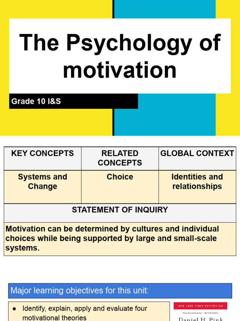 01 The Psychology of Motivation | PDF | Motivation | Motivational