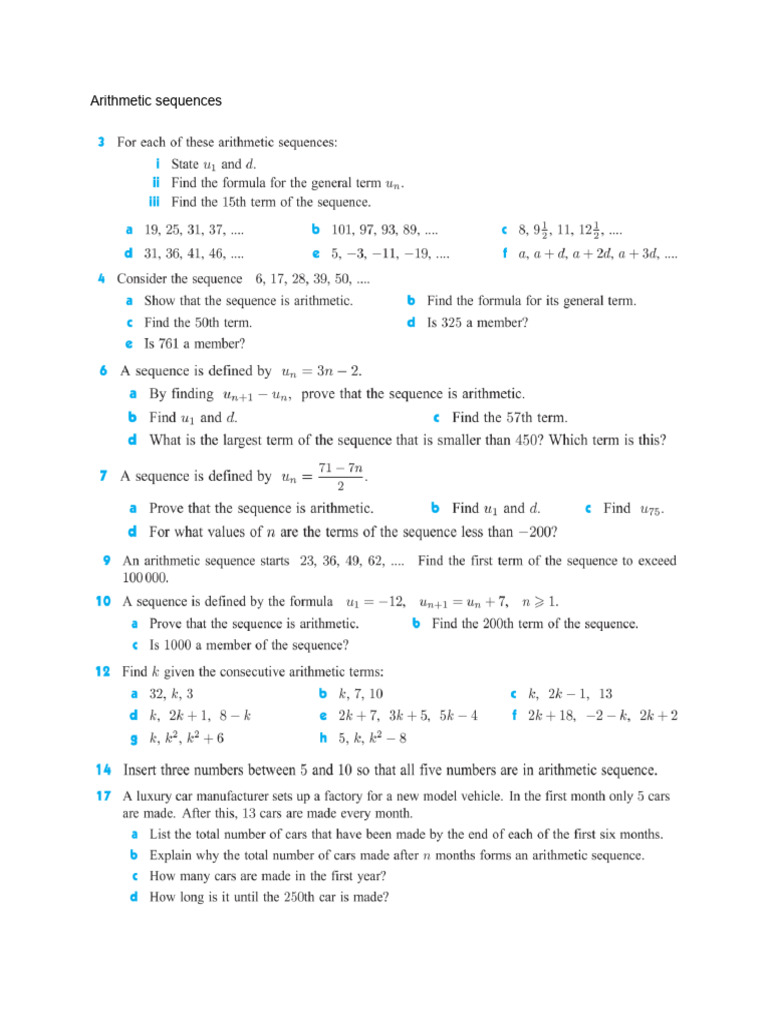 Arithmetic_sequences | PDF
