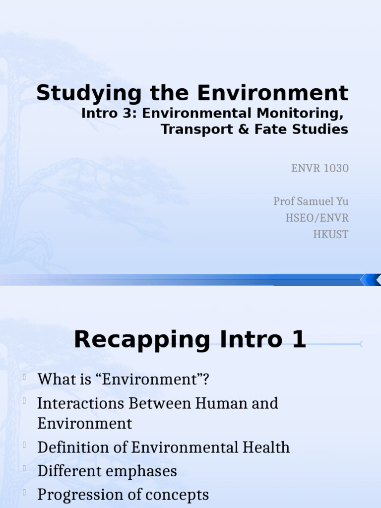 Studying The Environment | PDF | Environmental Monitoring ...