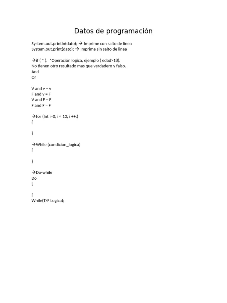 Conceptos Básicos de Programación Java | PDF