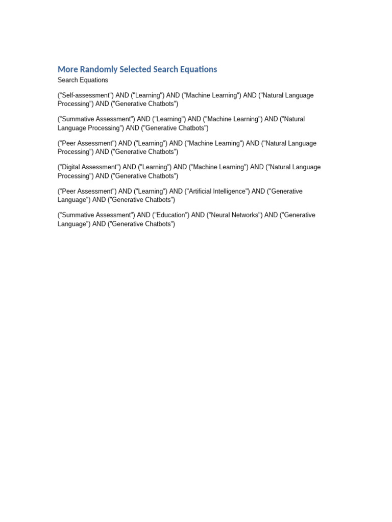 More Random Search Equations | PDF