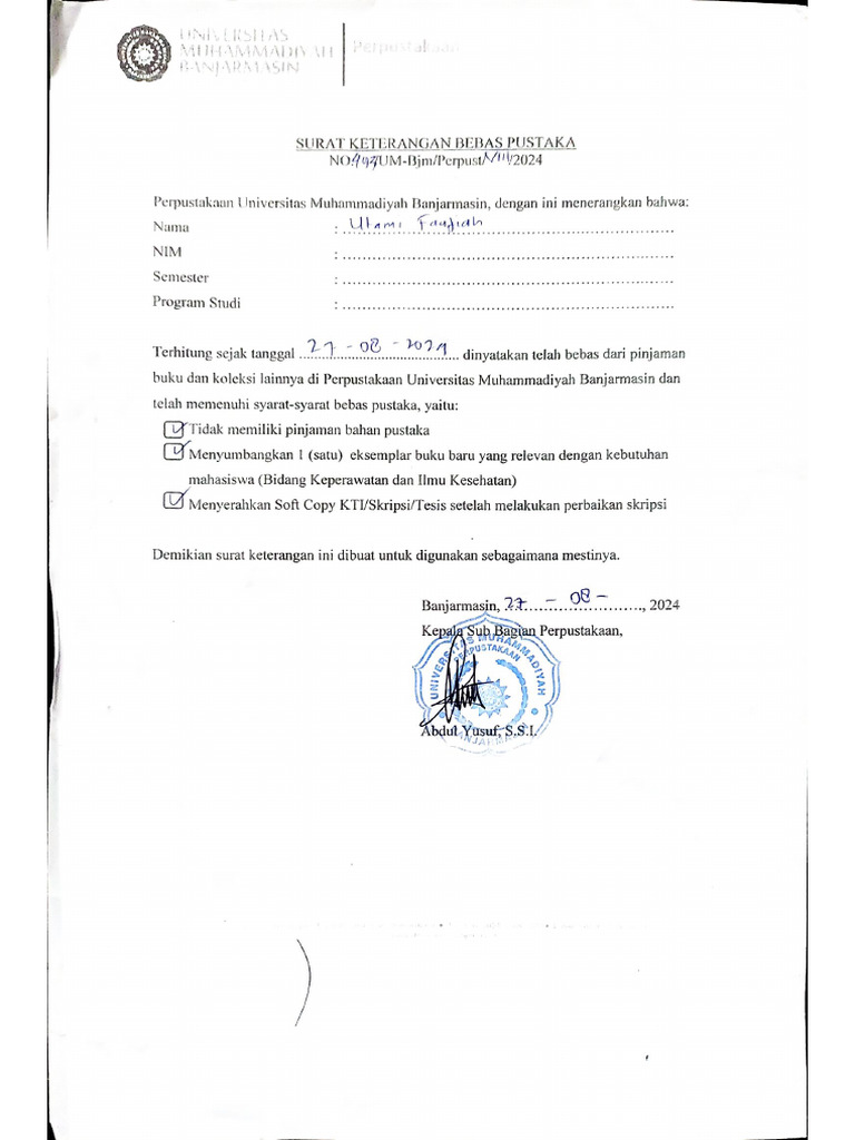 Bebas Pustaka UMB | PDF