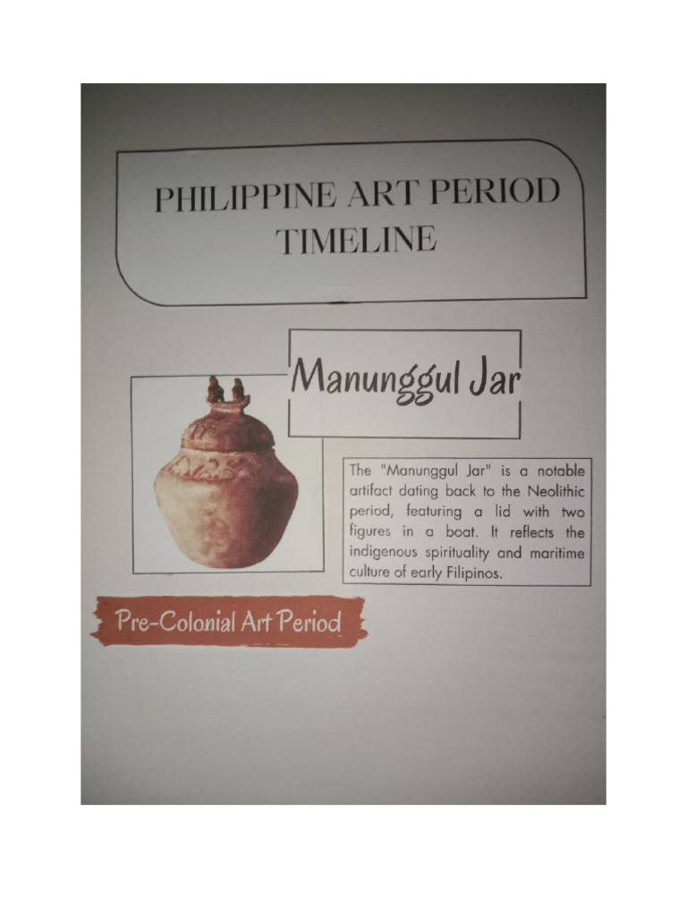 Philippine Art Period Timeline | PDF